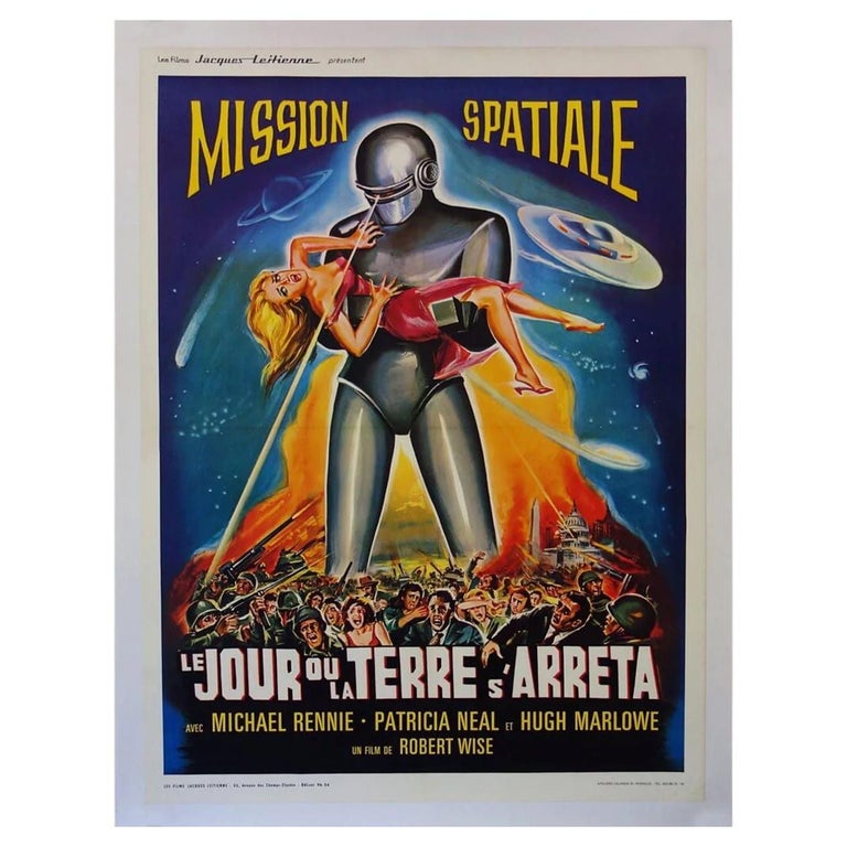 The Day The Earth Stood Still, Unframed Poster, 1960's For Sale at 1stDibs
