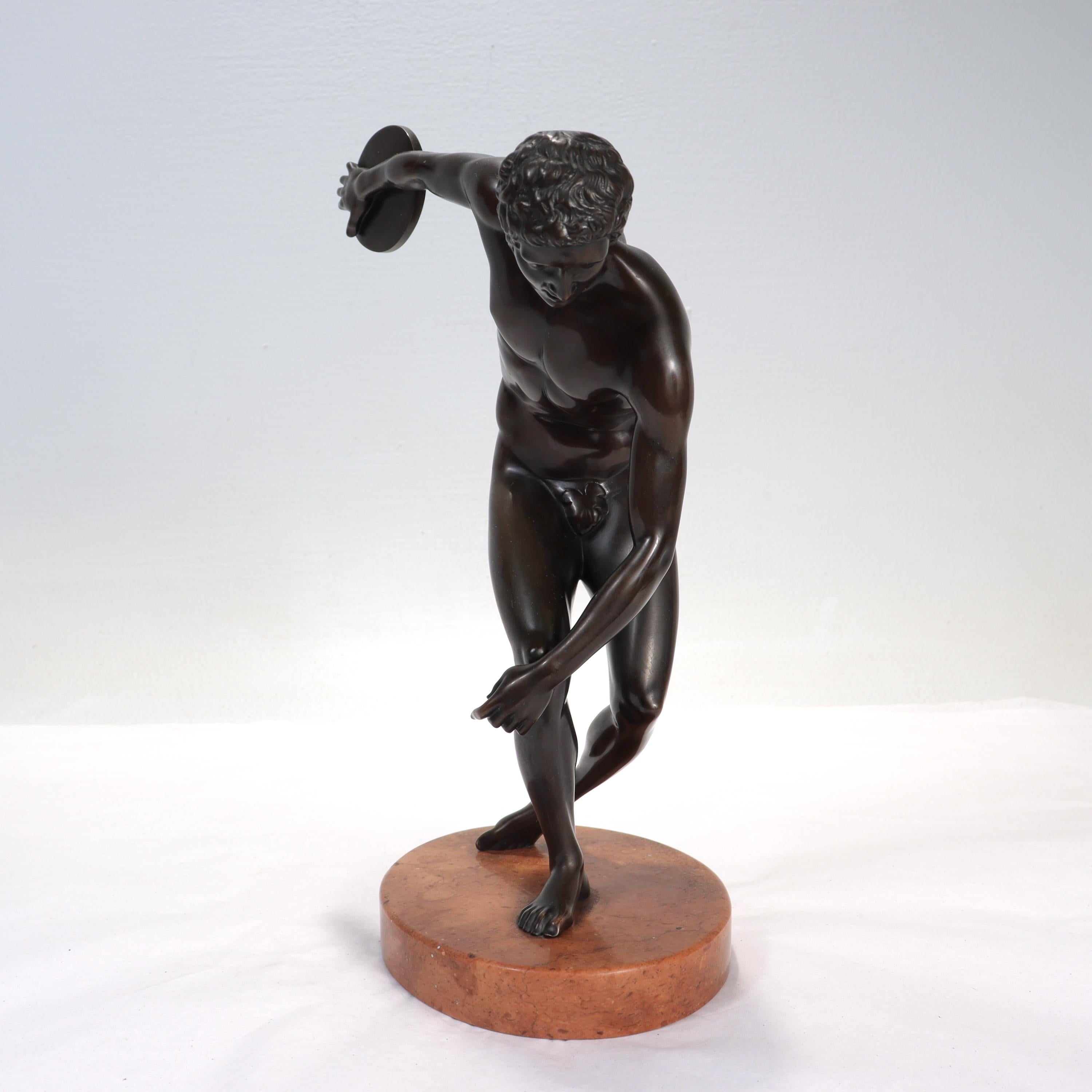 "The Discus Thrower" Bronze Sculpture After the Antique Model by Myron ...