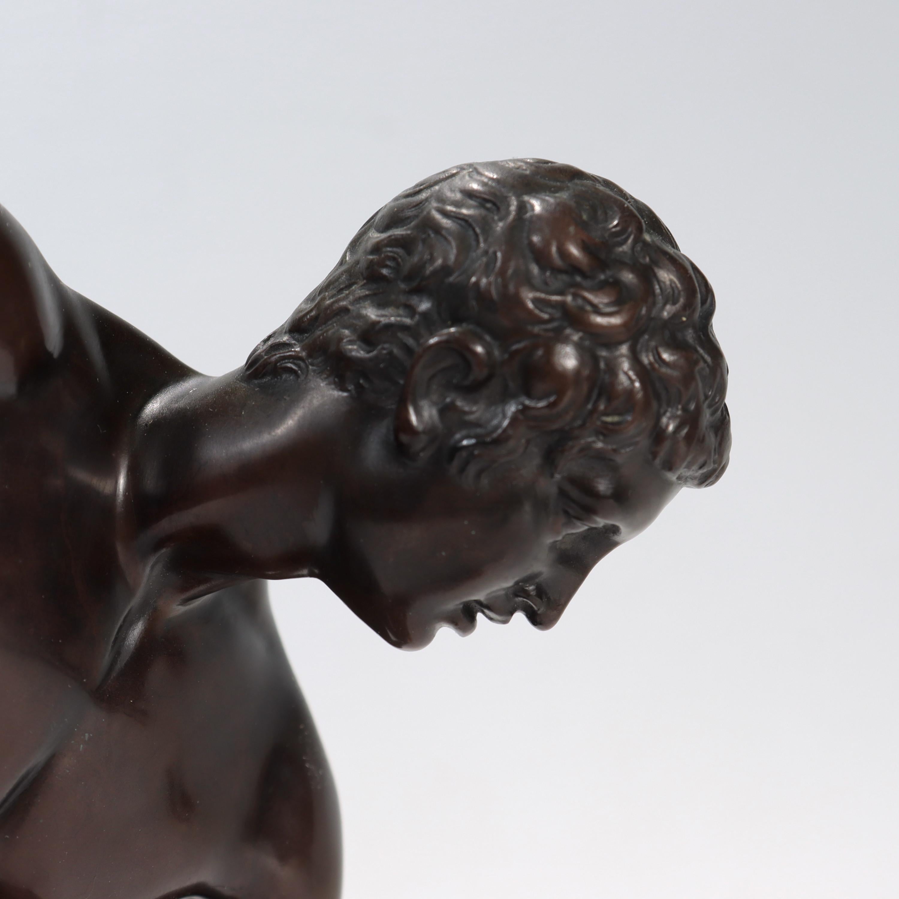 "The Discus Thrower" Bronze Sculpture After the Antique Model by Myron ...