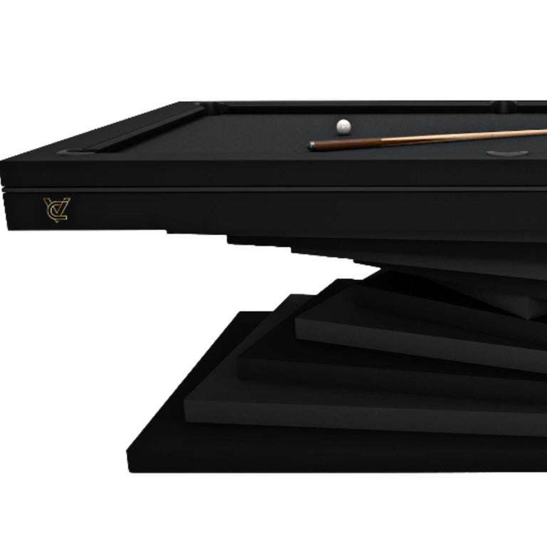 Modern Luxury Pool Table White Crystal Slate Layered Design, The Dom ...