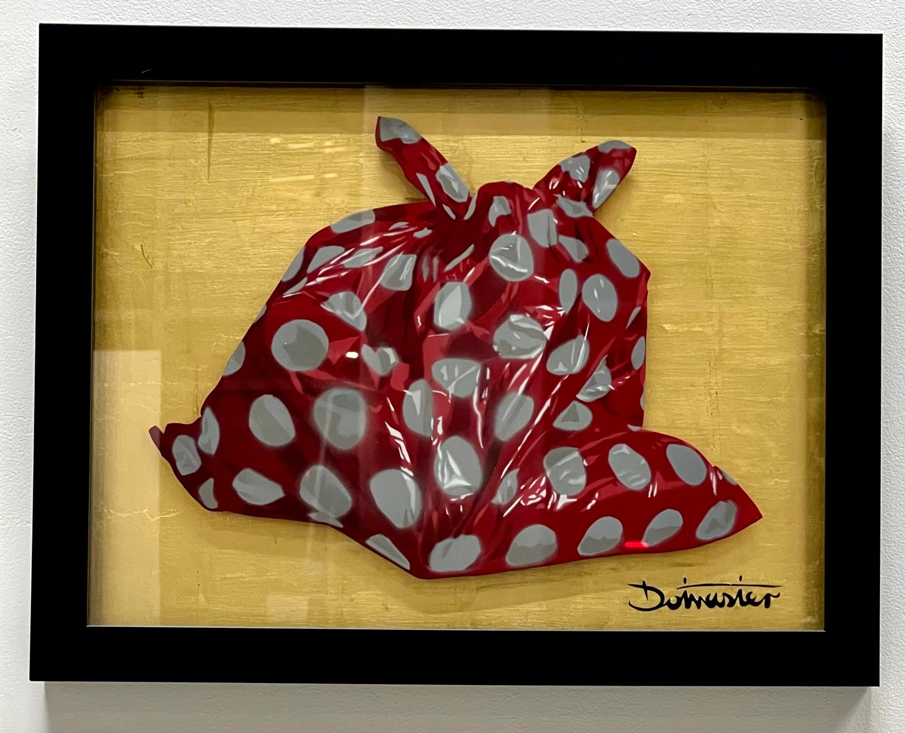 The Dotmaster - Stencil Street Art pintura de Dotmasters Papel pintado Dior dorado y goteos en ...