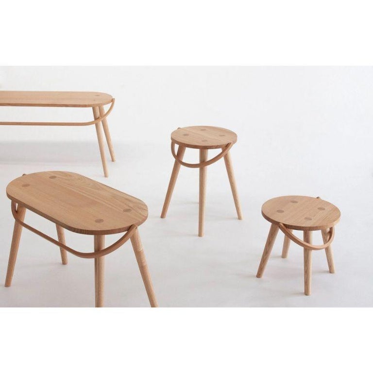 The Double Bucket Stool in Solid Ash with Bentwood Handle For Sale at ...