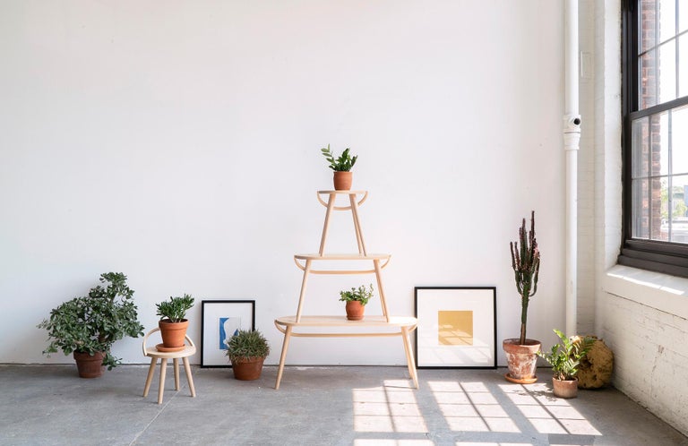 The Double Bucket Stool in Solid Ash with Bentwood Handle For Sale at ...