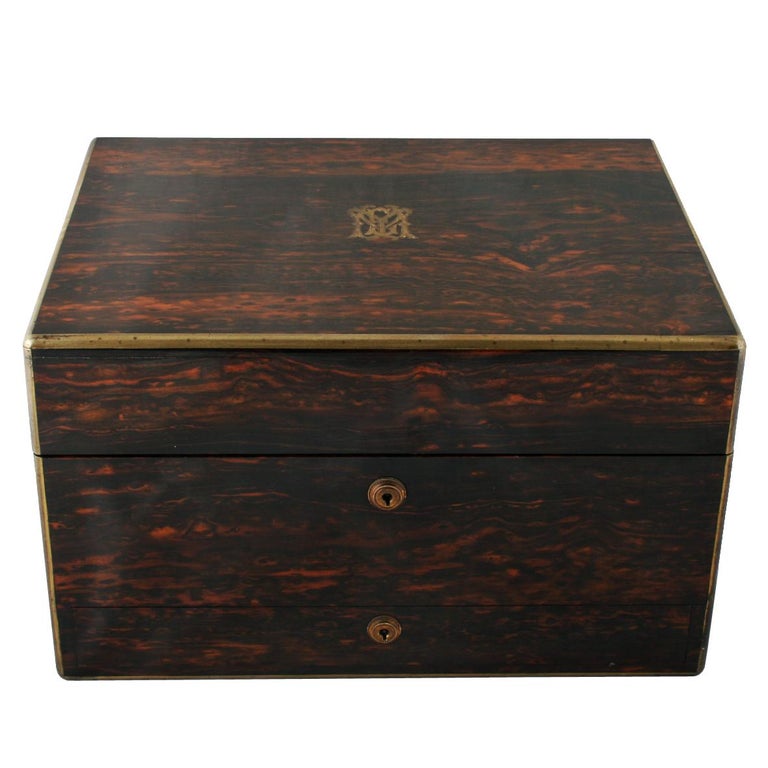 19th Century Victorian The Earl of Hardwicke Jewellery or Dressing Box ...