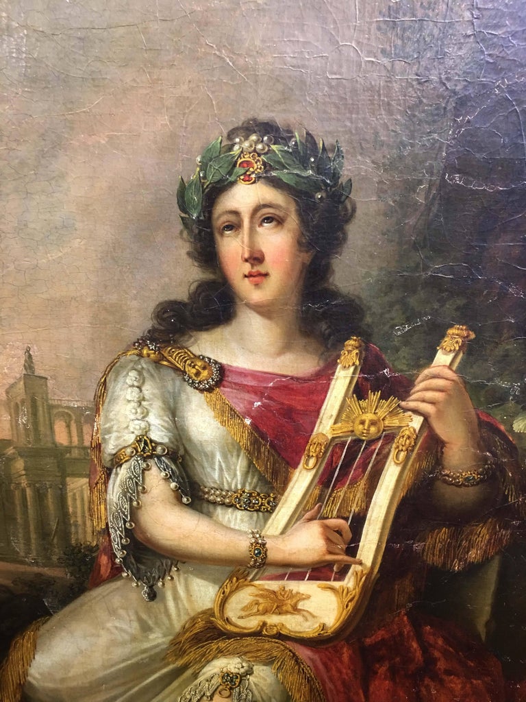 Emperor Nero Plays the Lyre While Rome Burns by F. Ugeri. Rome, circa ...