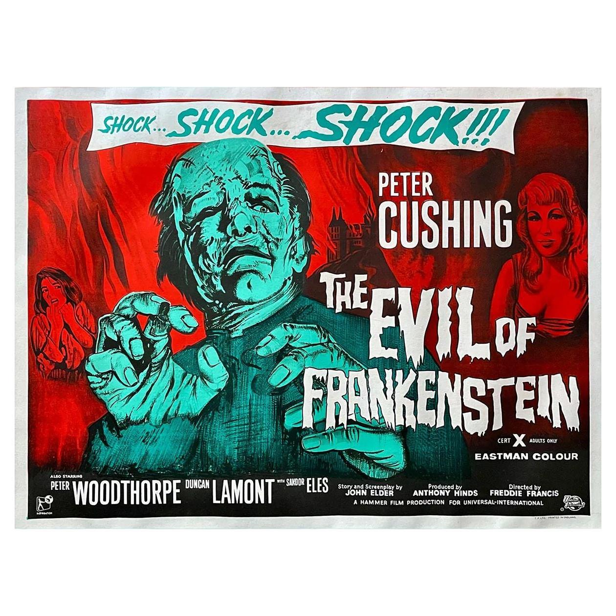 Evil of Frankenstein, Unframed Poster, 1964 For Sale at 1stDibs