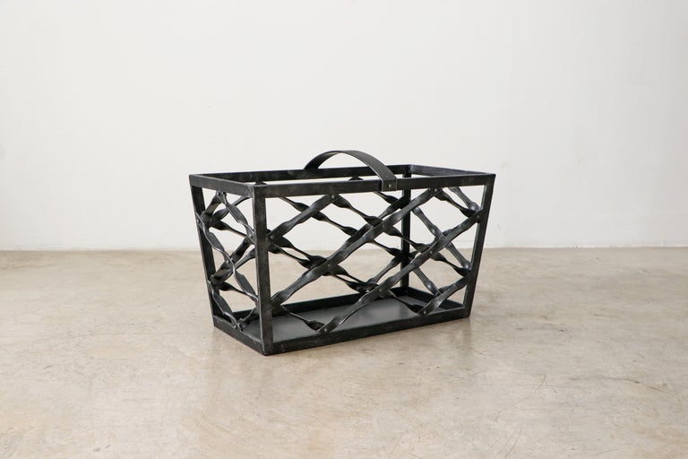 Black Iron Basket Storage Fierro Collection Contemporary Design Wrought ...