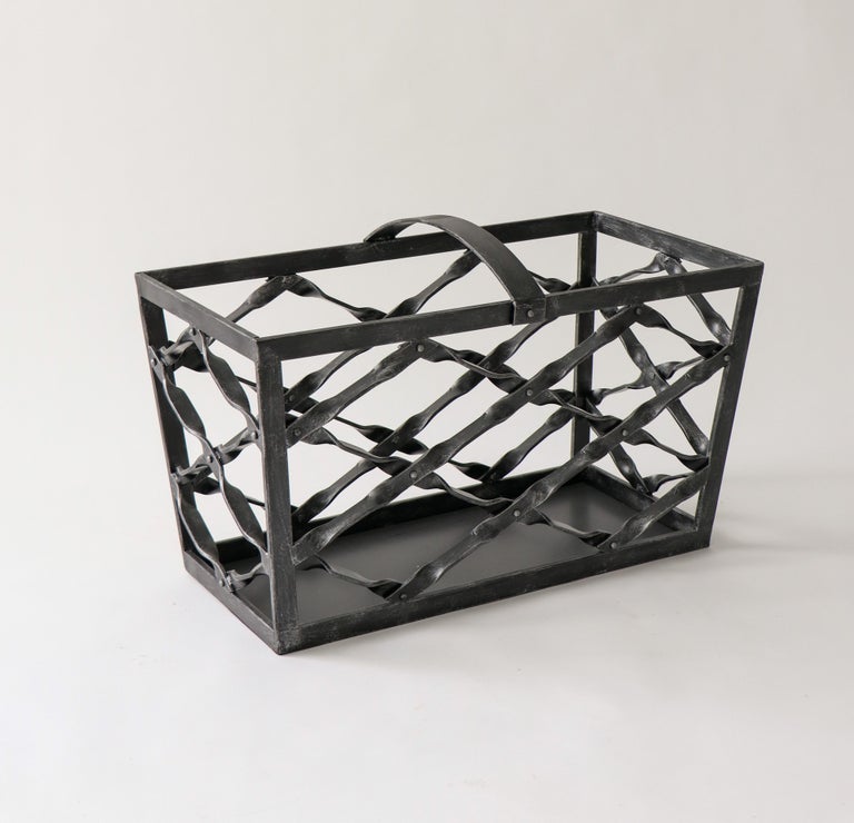 Big Black Iron Basket Storage Fierro Collection Contemporary Design ...