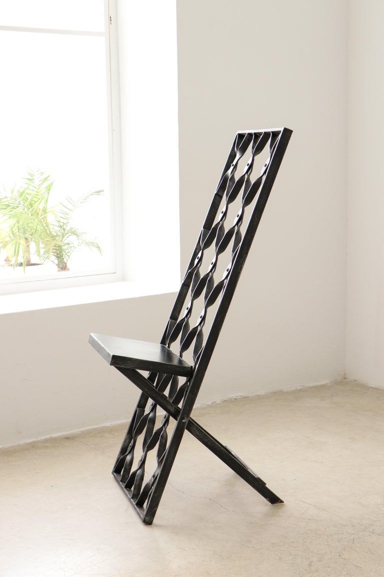 Black Iron Chair Fierro Collection Contemporary Design Wrought Iron For ...
