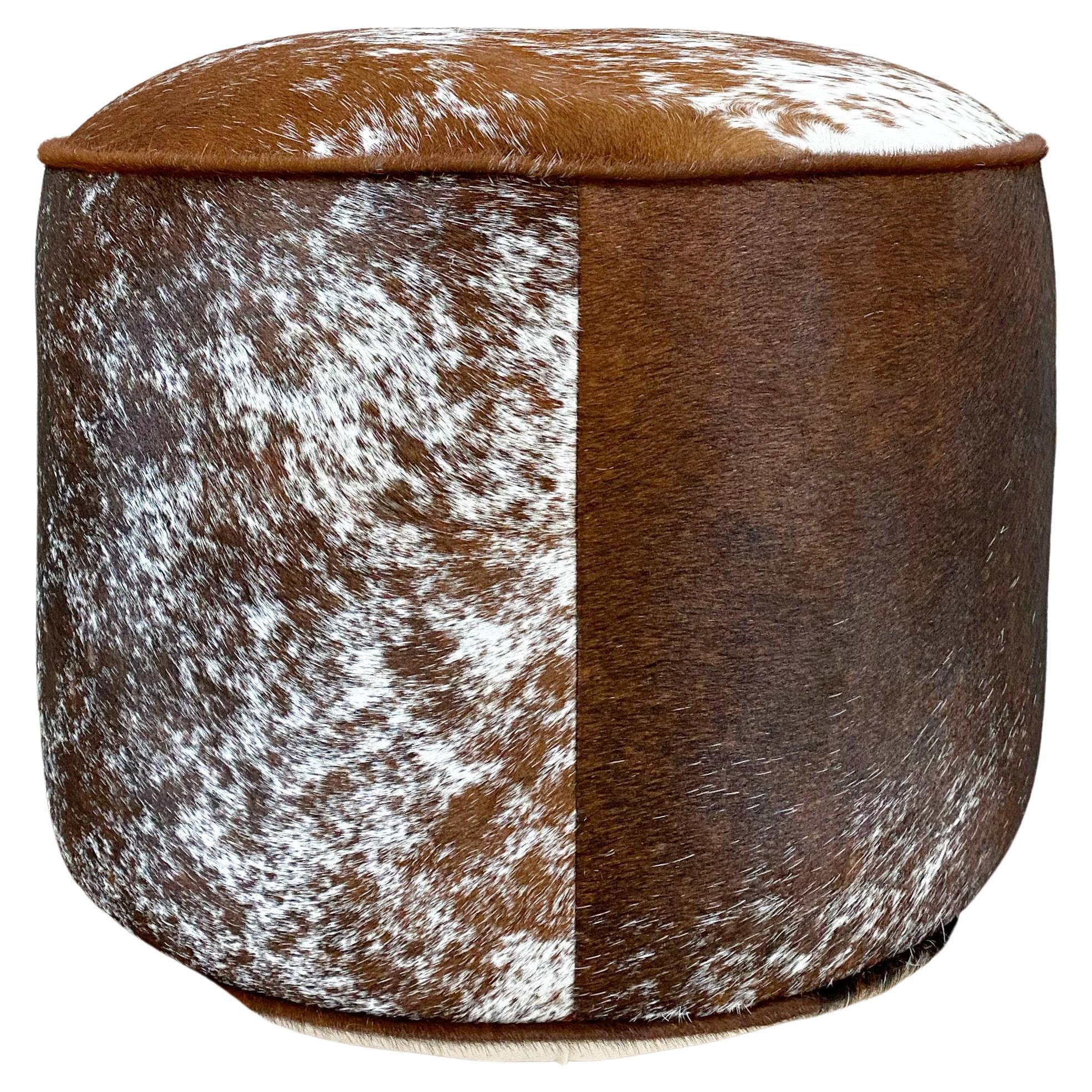 Cowhide Ottoman in Zebra Print at 1stDibs