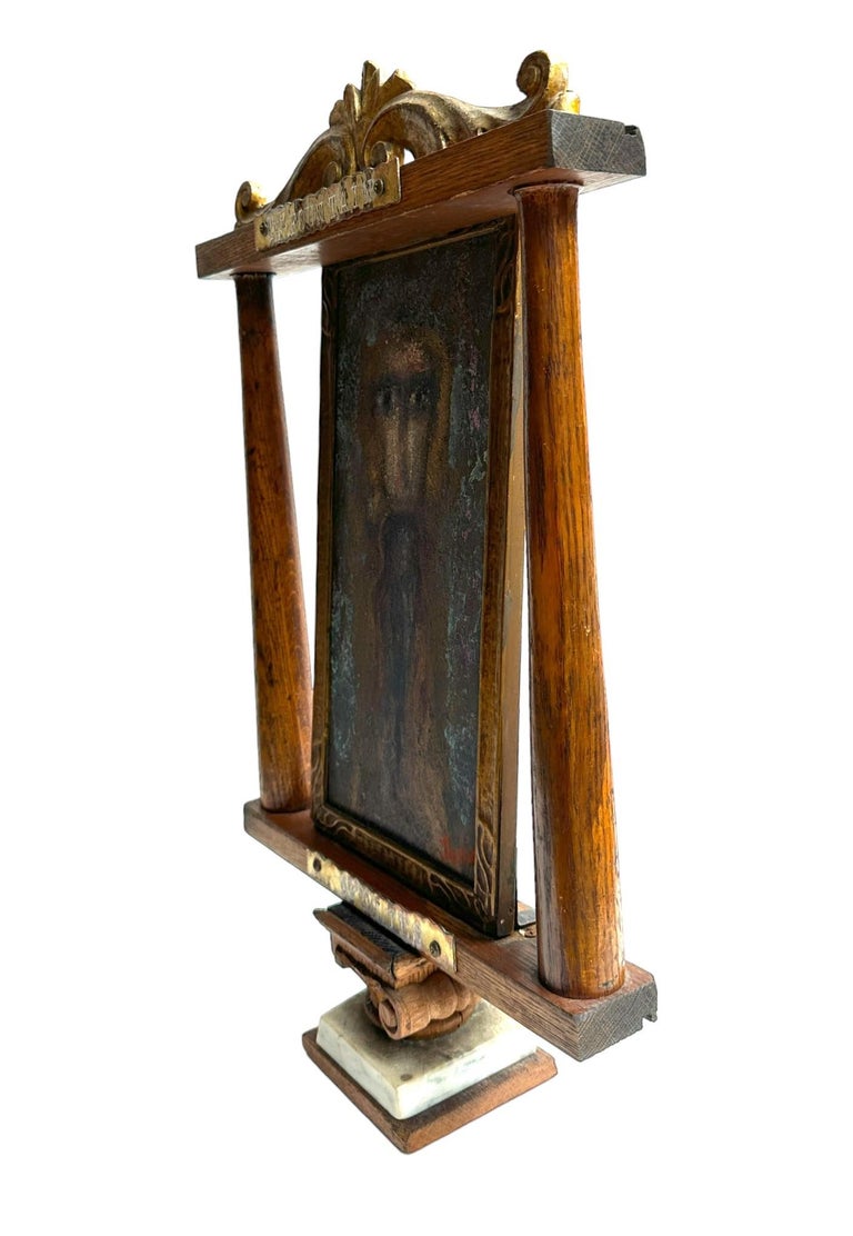 Fountain of Lies, Objet d'Art with Painting and Found Objects For Sale ...