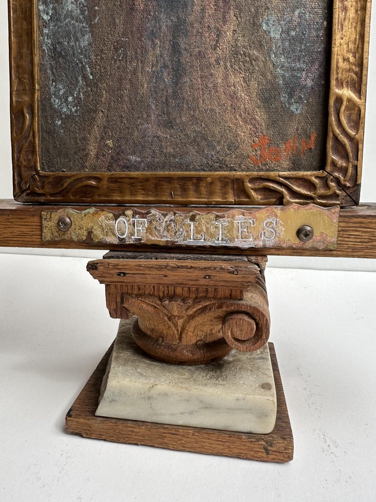 Fountain of Lies, Objet d'Art with Painting and Found Objects For Sale ...