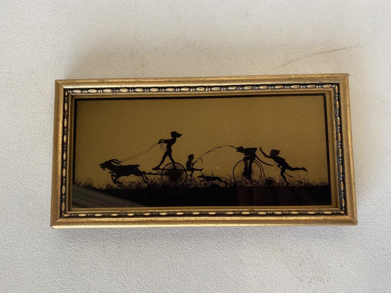 THE FOUR SEASONS Silhouette Print in Original Frame by Fidus, Set of ...