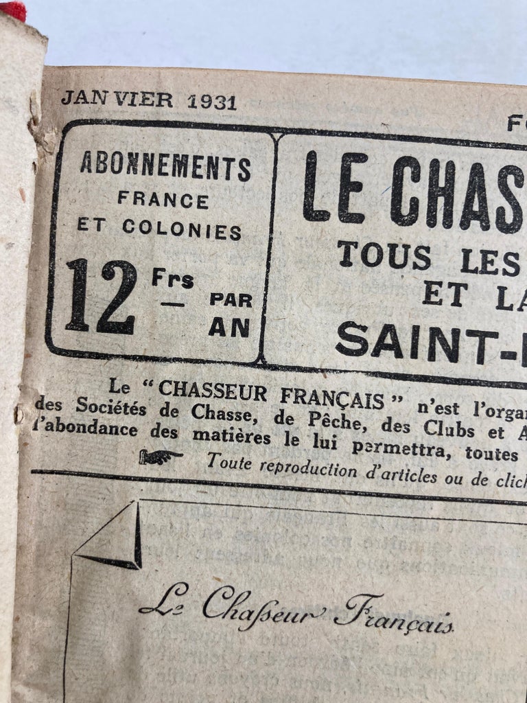 The French Hunter Year 1931 Le Chasseur Francais French Magazine ...