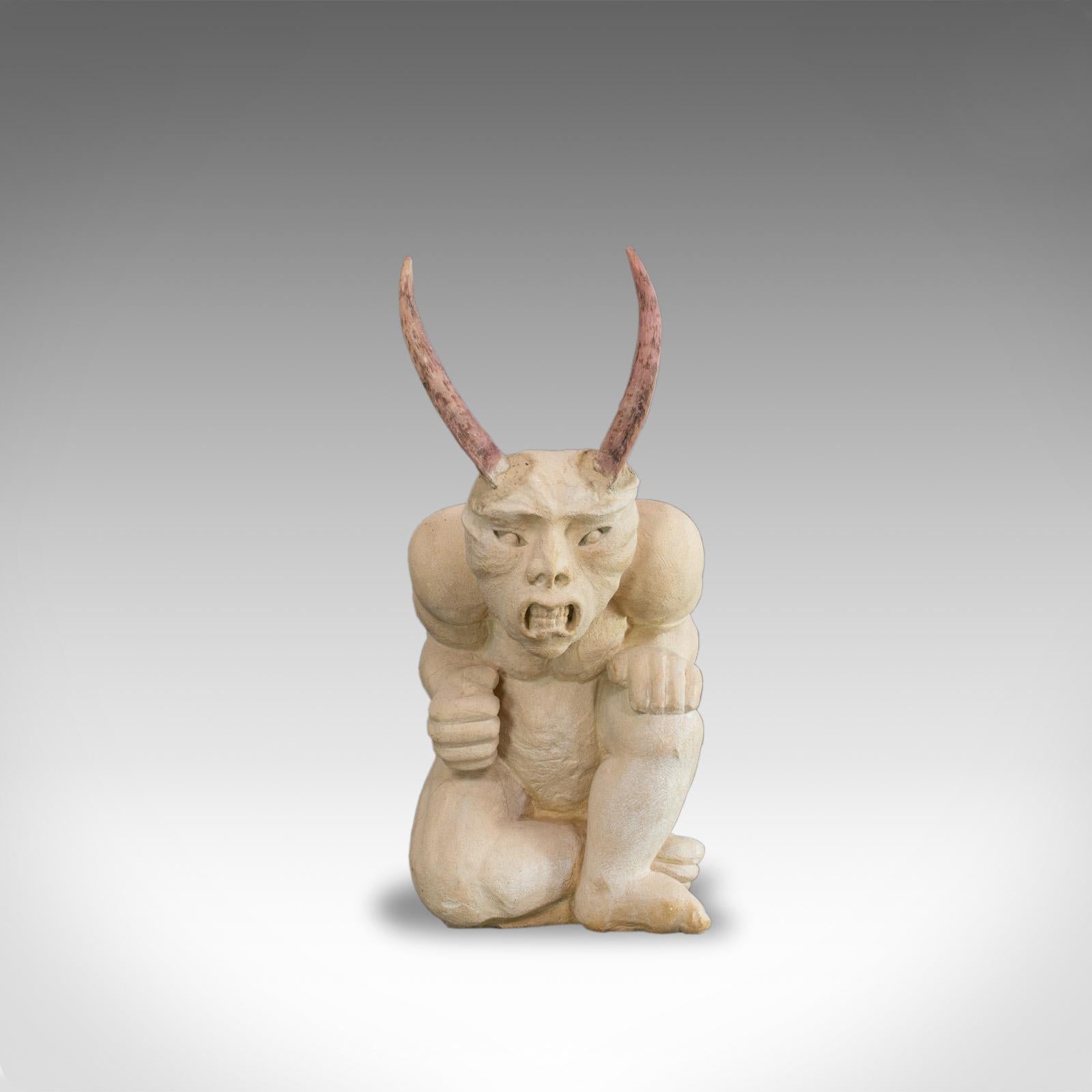 The Gate Guardian, Sculpture, Dominic Hurley, English, Bath Stone, Goat ...