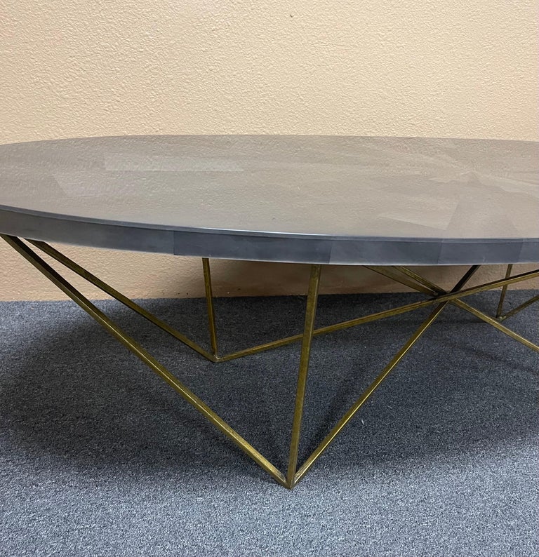 Table basse ovale en mosaïque « George » avec plateau en forme de ...