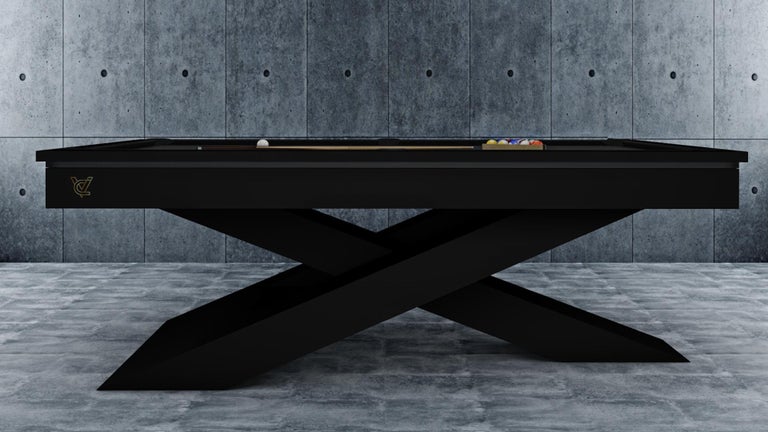 Modern Luxury Pool Table Spider-Leg Black White Crystal Slate, The ...