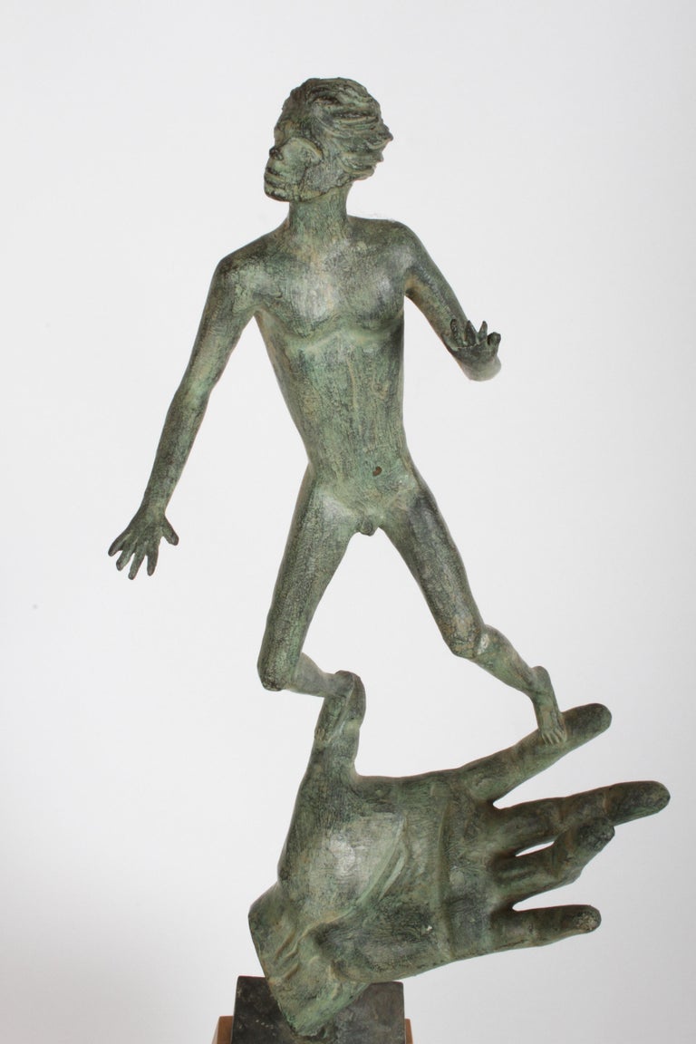 The Hand of God Bronze Sculpture After Carl Milles Sculptor at 1stDibs