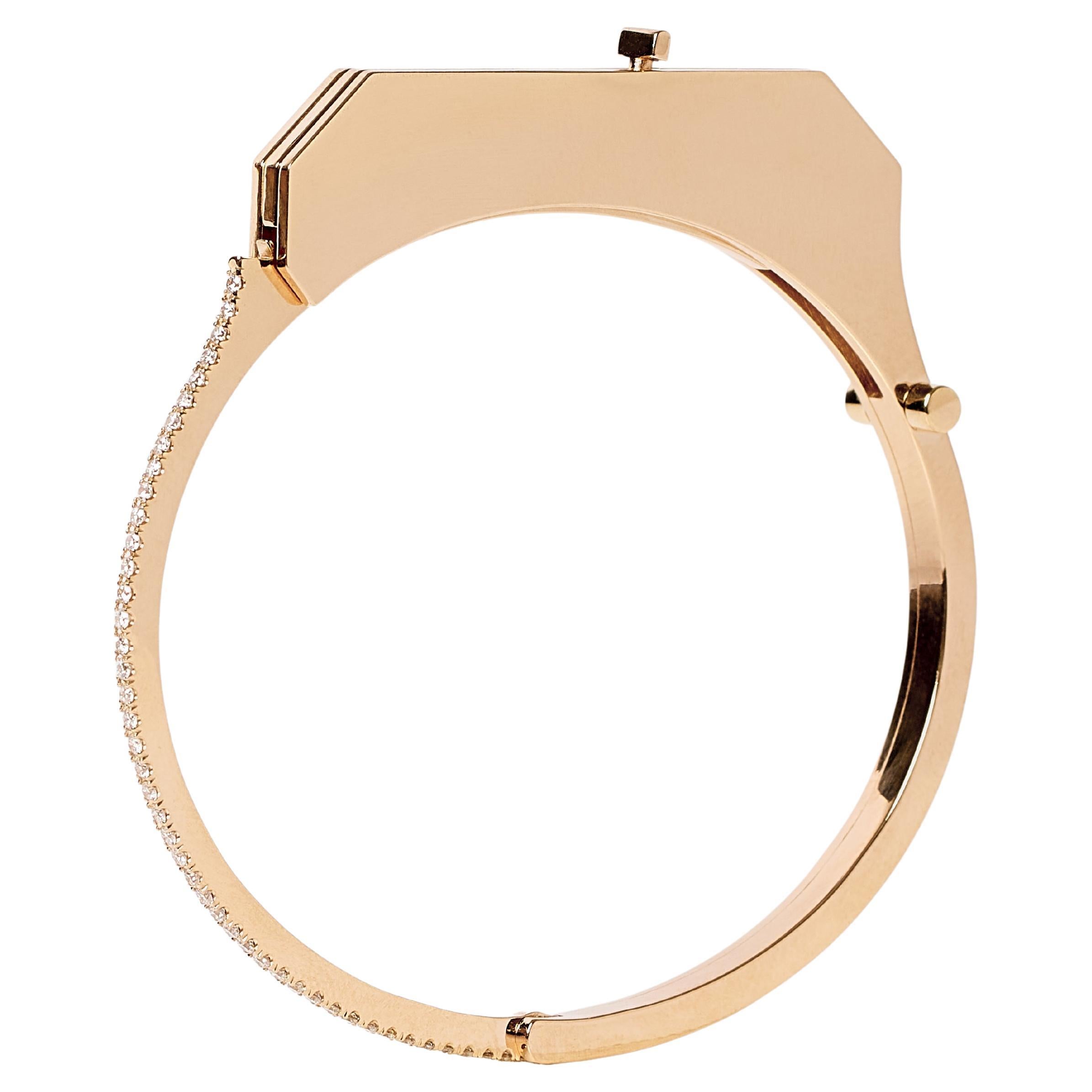 Italian 8 Multi Row Tubogas Wide Bracelet 18 Karat Yellow Gold 66.1 ...