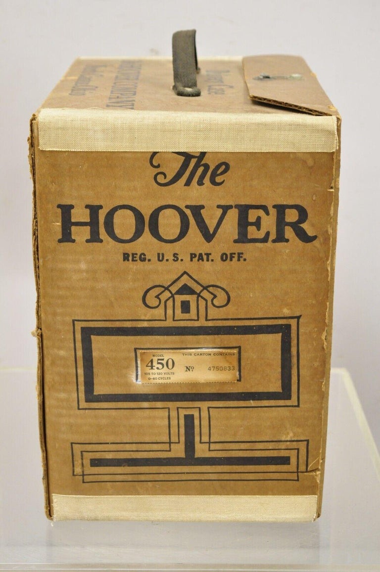 The Hoover Co Model 450 Advertisement Cardboard Box NRA Sticker ...