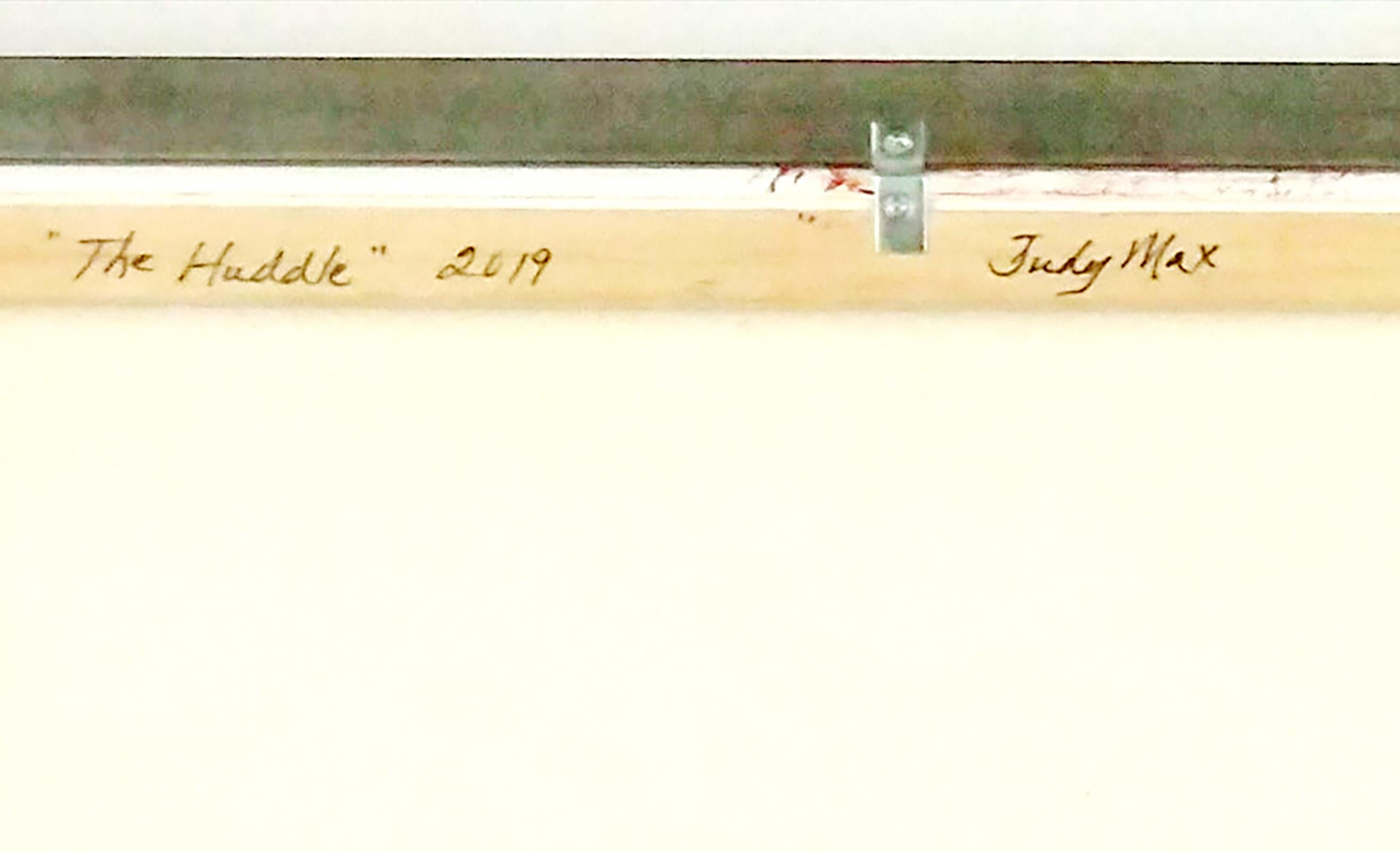 "The Huddle" Modern Oil on Canvas Painting by Listed Artist Judy Max at ...