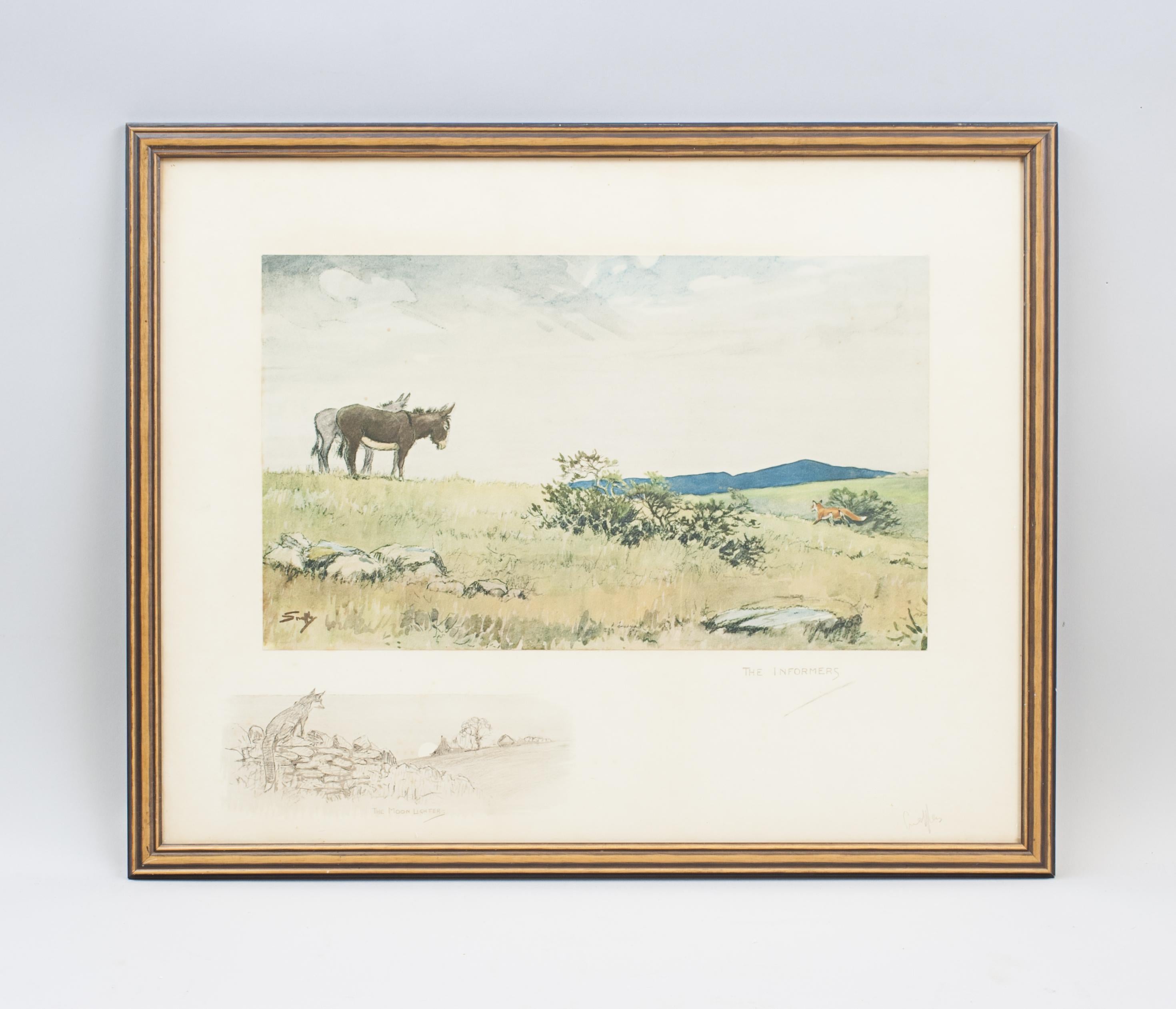 The Informers, Signed Snaffles Fox Hunting Print For Sale at 1stDibs