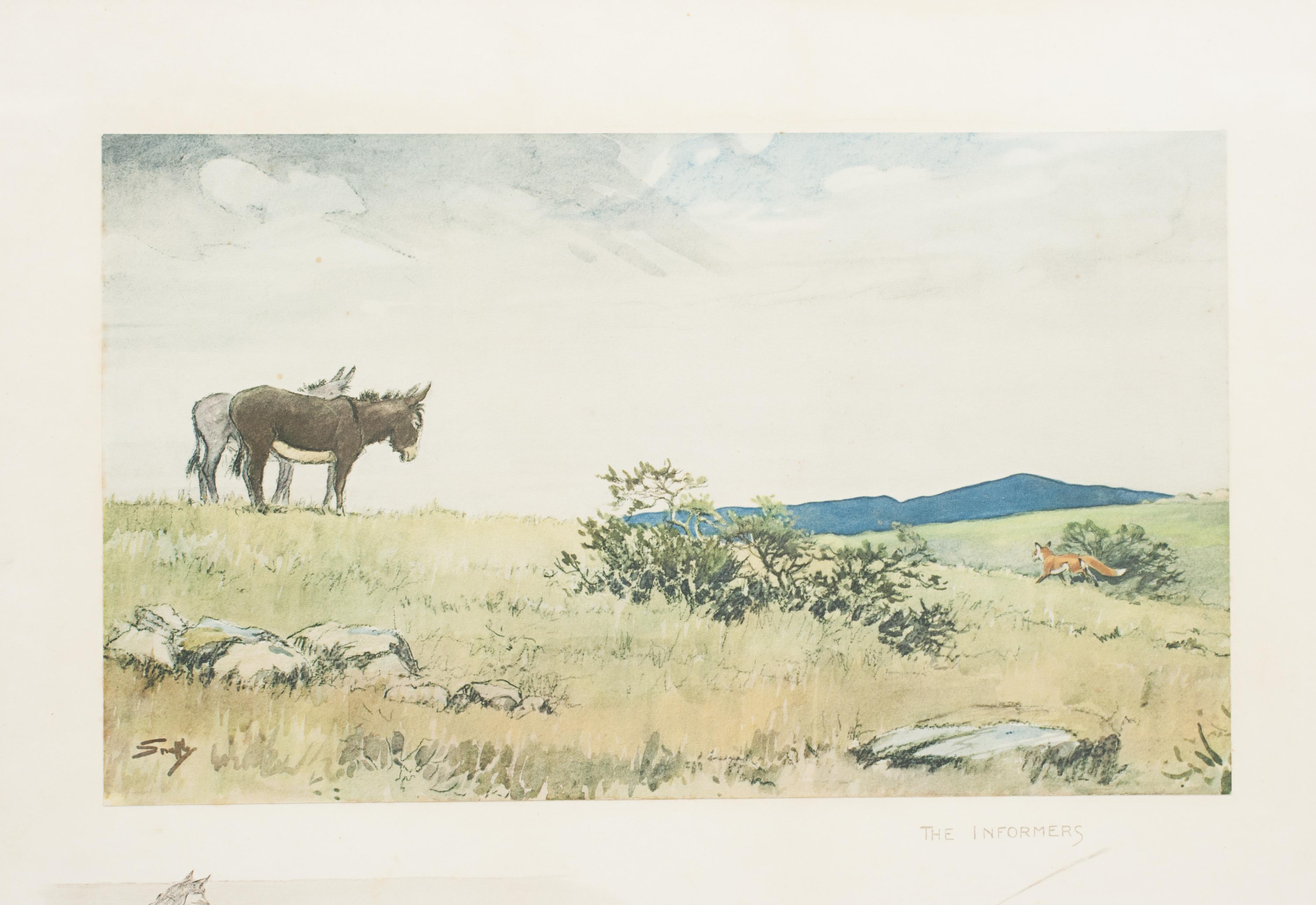 The Informers, Signed Snaffles Fox Hunting Print For Sale at 1stDibs