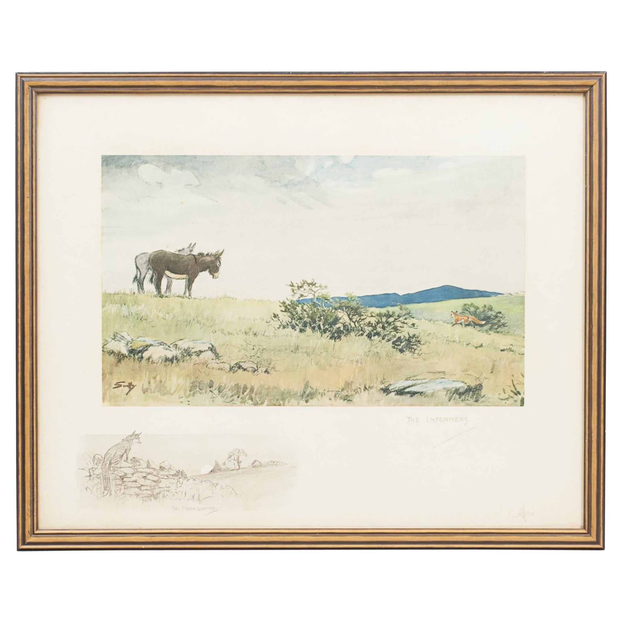 Signed Snaffles Hunting Print, The Huntsman. For Sale at 1stDibs