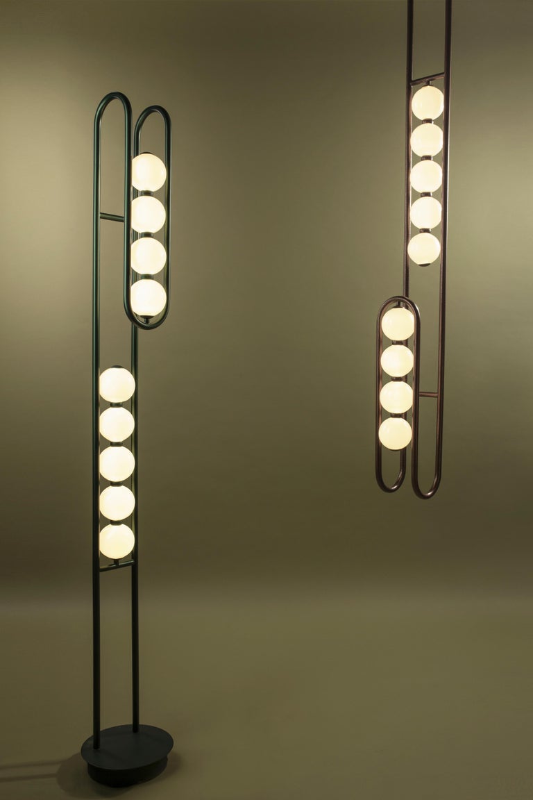 The J Standing and Hanging Lamp with Integrated LED and Brass For Sale ...