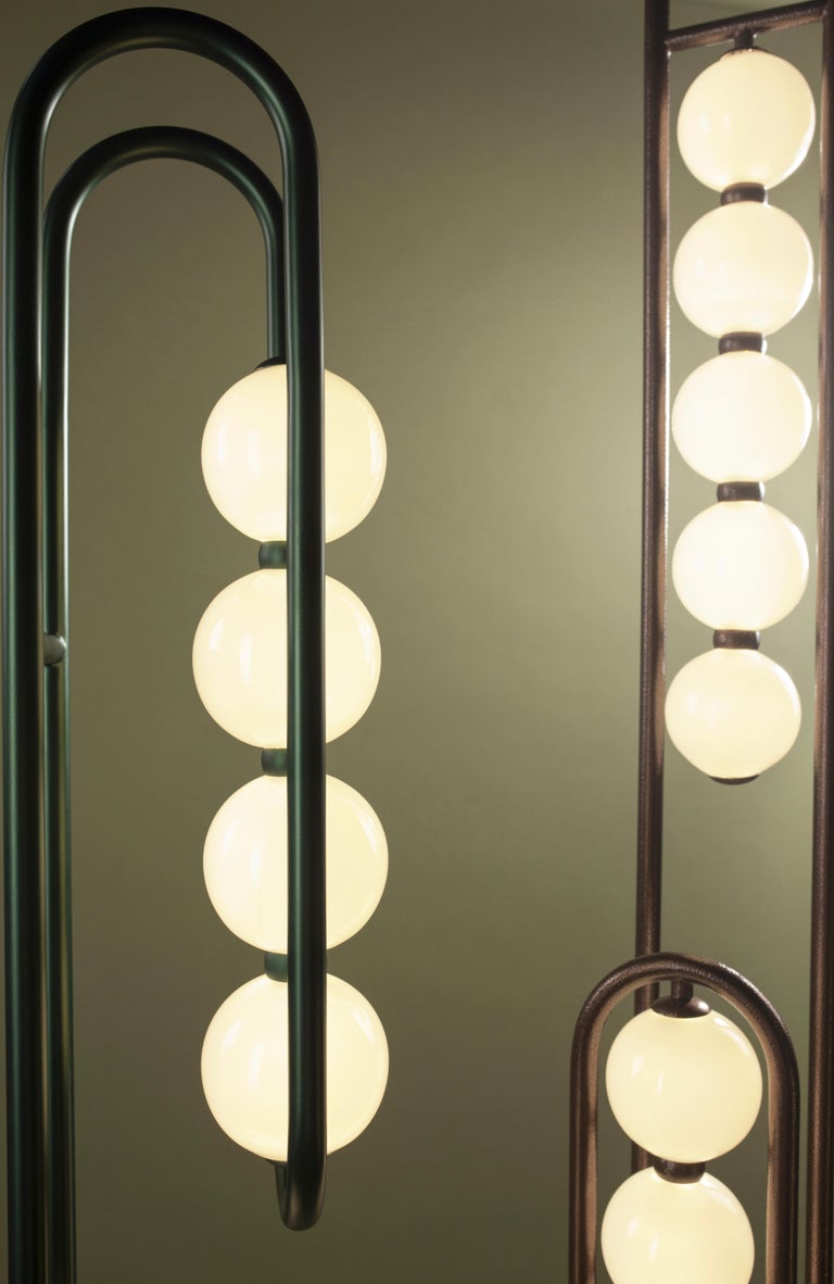 The J Standing and Hanging Lamp with Integrated LED and Brass For Sale ...