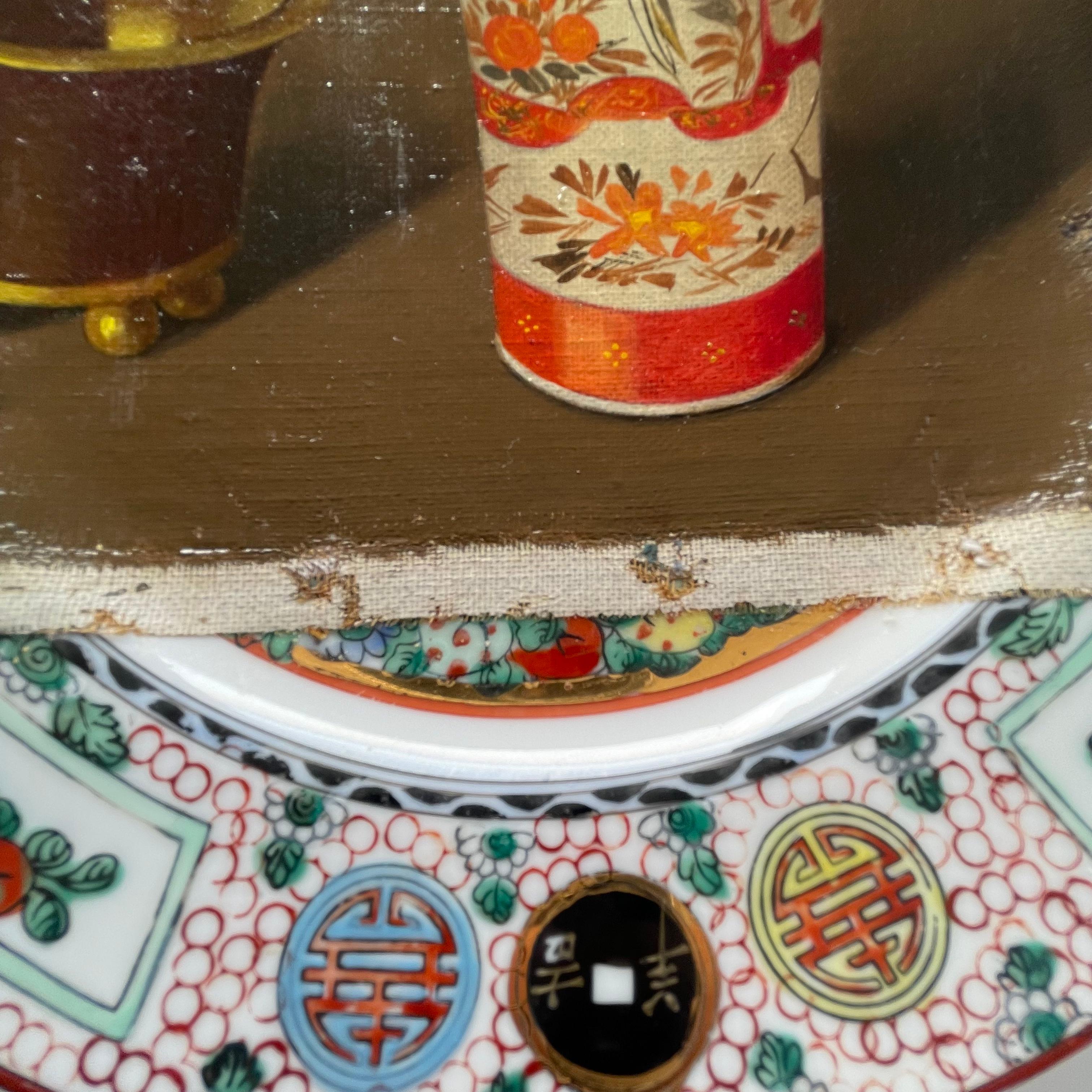 "The Japanese Vase" Contemporary Installation: Ceramic Plates and Oil ...