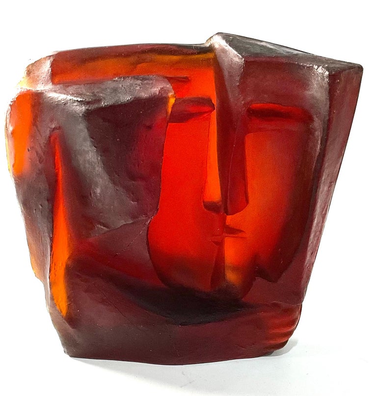 Kiss Abstract Glass Sculpture by Stanislav Libensky Brychtova Jaroslava ...