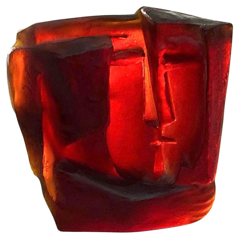 Kiss Abstract Glass Sculpture by Stanislav Libensky Brychtova Jaroslava ...