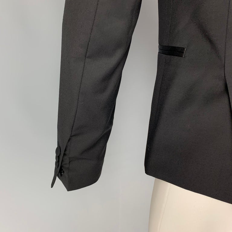 THE KOOPLES Size 36 Black Wool Tuxedo Sport Coat For Sale at 1stDibs