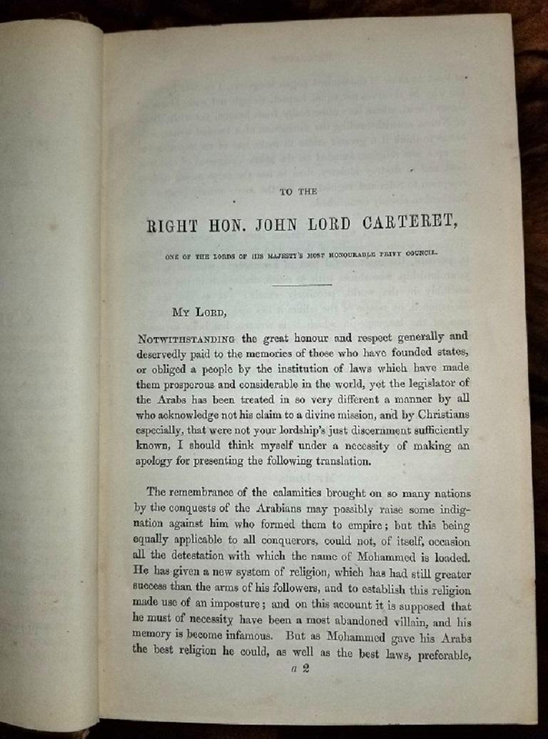 The Koran The Alcoran of Mohammed by George Sale 1844 at 1stDibs