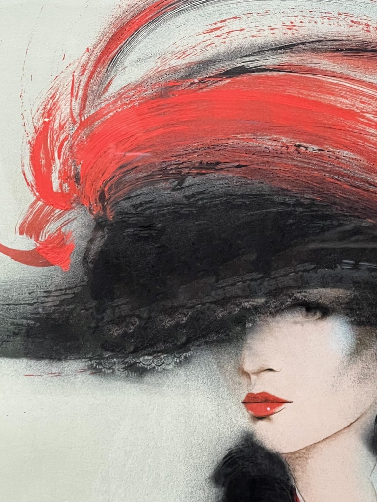 "The Lady and The Rose", Color Lithograph by Victoria Montesinos For ...