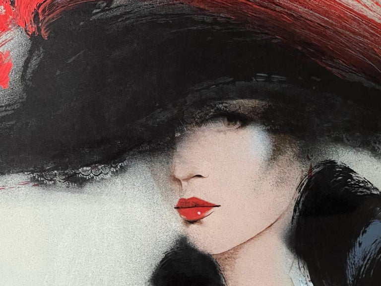 "The Lady and The Rose", Color Lithograph by Victoria Montesinos For ...