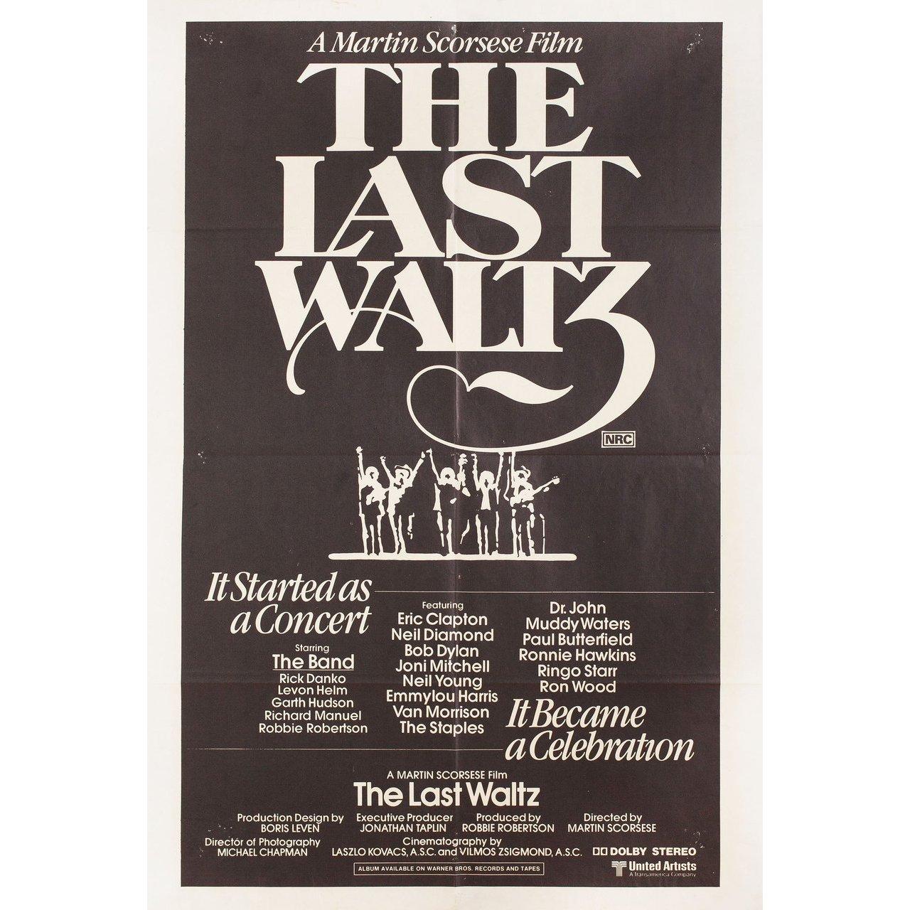 'The Last Waltz' 1978 Australian One Sheet Film Poster at 1stDibs