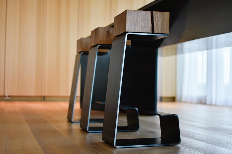 Line Bar Stool by Baker Street Boys For Sale at 1stDibs