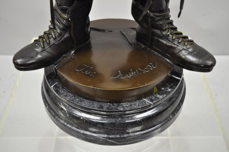 "The Little Champ" Bronze Marble Boy Boxer Statue Sculpture Signed Jim ...