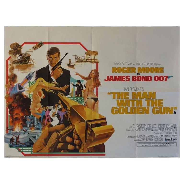 The Man with The Golden Gun, Unframed Poster, 1974 For Sale at 1stDibs
