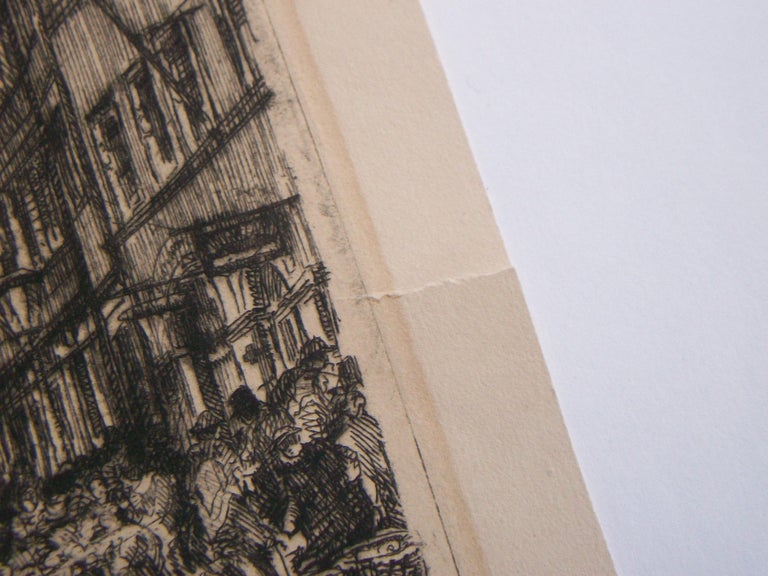 'The Market Square at Pirna' - Antique Engraving - Germany - 18th/19th ...