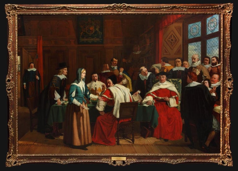 Large Oil on Canvas by Thomas George Duvall - 'The Appeal' For Sale at ...