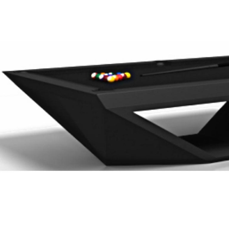 Slate Pool Tables Modern Geometric Design Black Solid Oak Lacquer ...