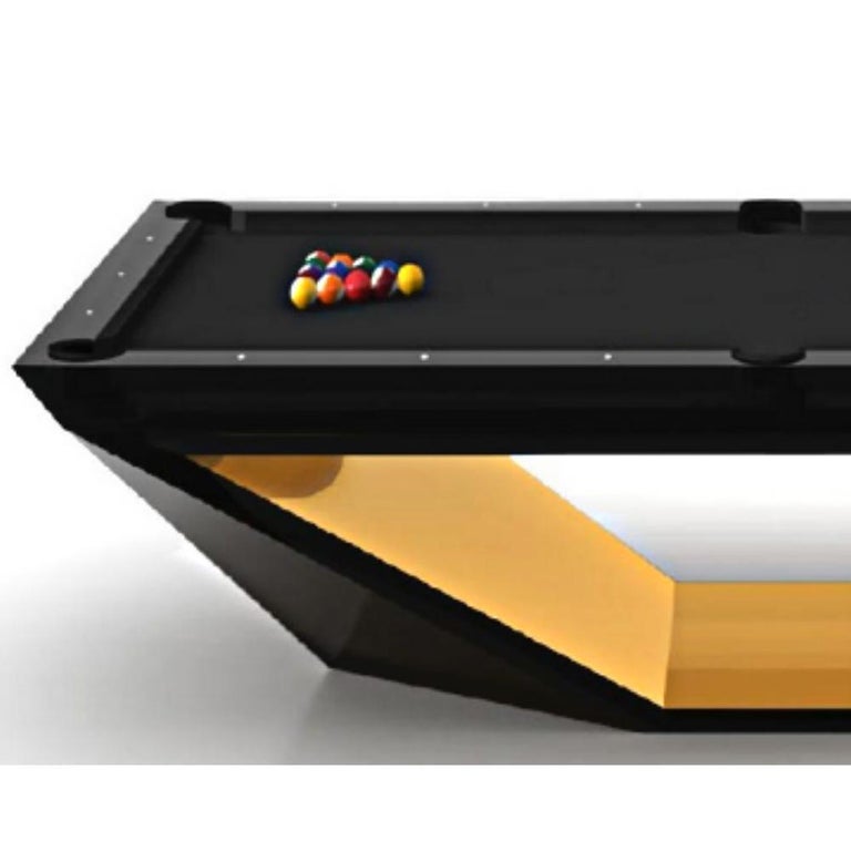 Slate Pool Tables Modern Geometric Design Black Solid Oak Lacquer ...