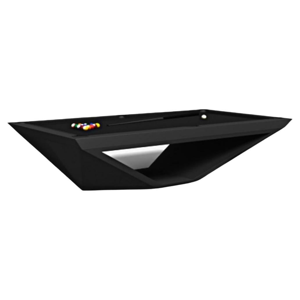 Slate Pool Tables Modern Geometric Design Black Solid Oak Lacquer ...