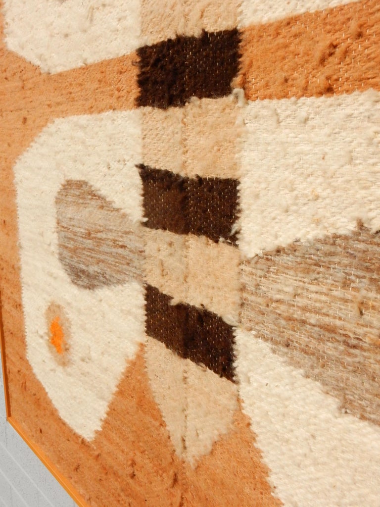 The Moth, a Large Framed Wool Tapestry Weaving at 1stDibs