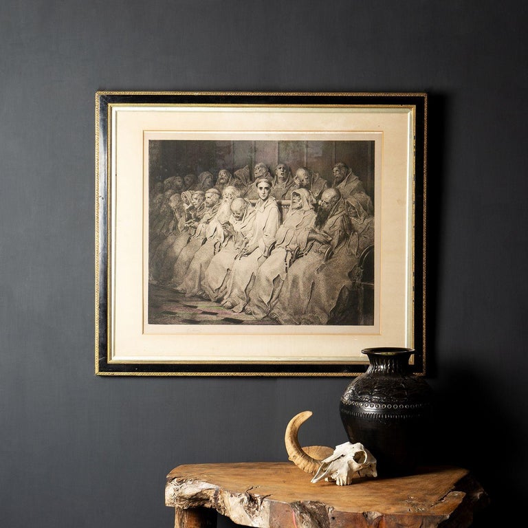 'The Neophyte', Large Signed Etching by Gustave Doré, 19th Century For ...