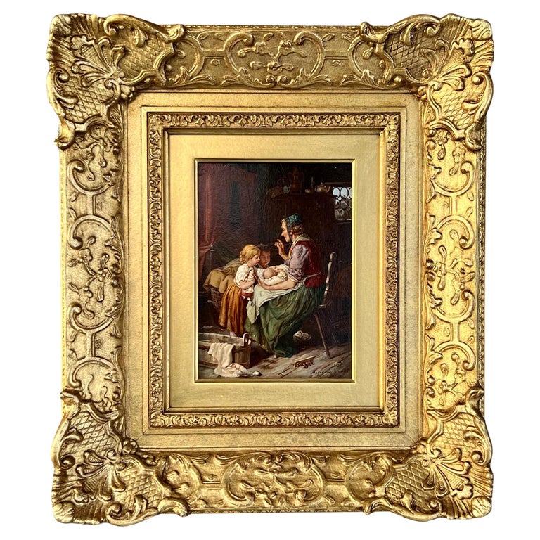 "the New Sibling" by Johann Georg Meyer Von Bremen at 1stDibs
