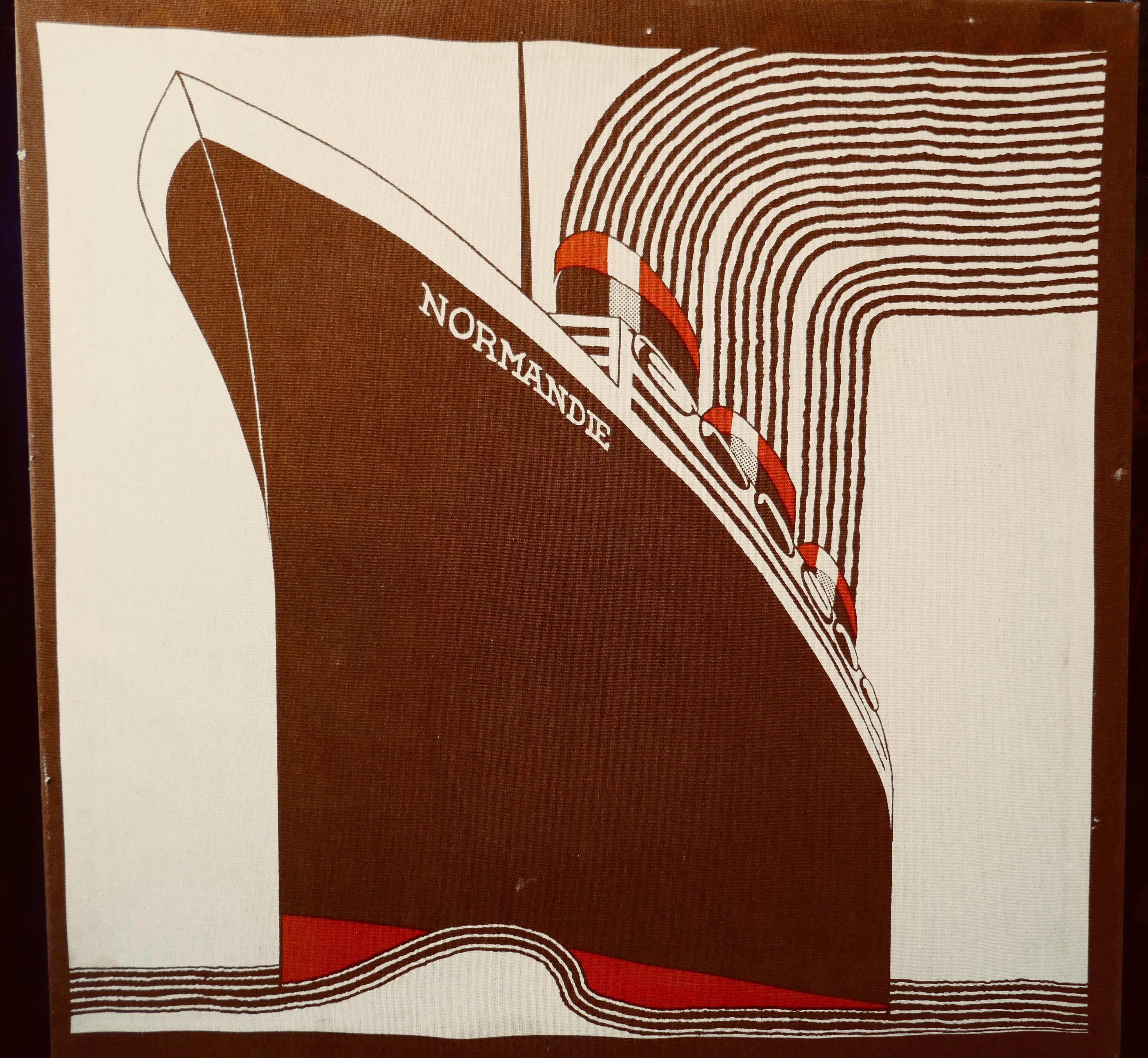 The Normandie Art Deco Linen Silk Screen Sprint after Frances Butler at ...